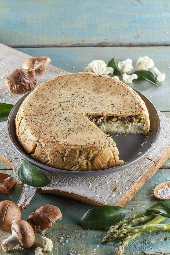 Pithivier (tarte fechada de cogumelos e couve-flor) - Revista Veggie