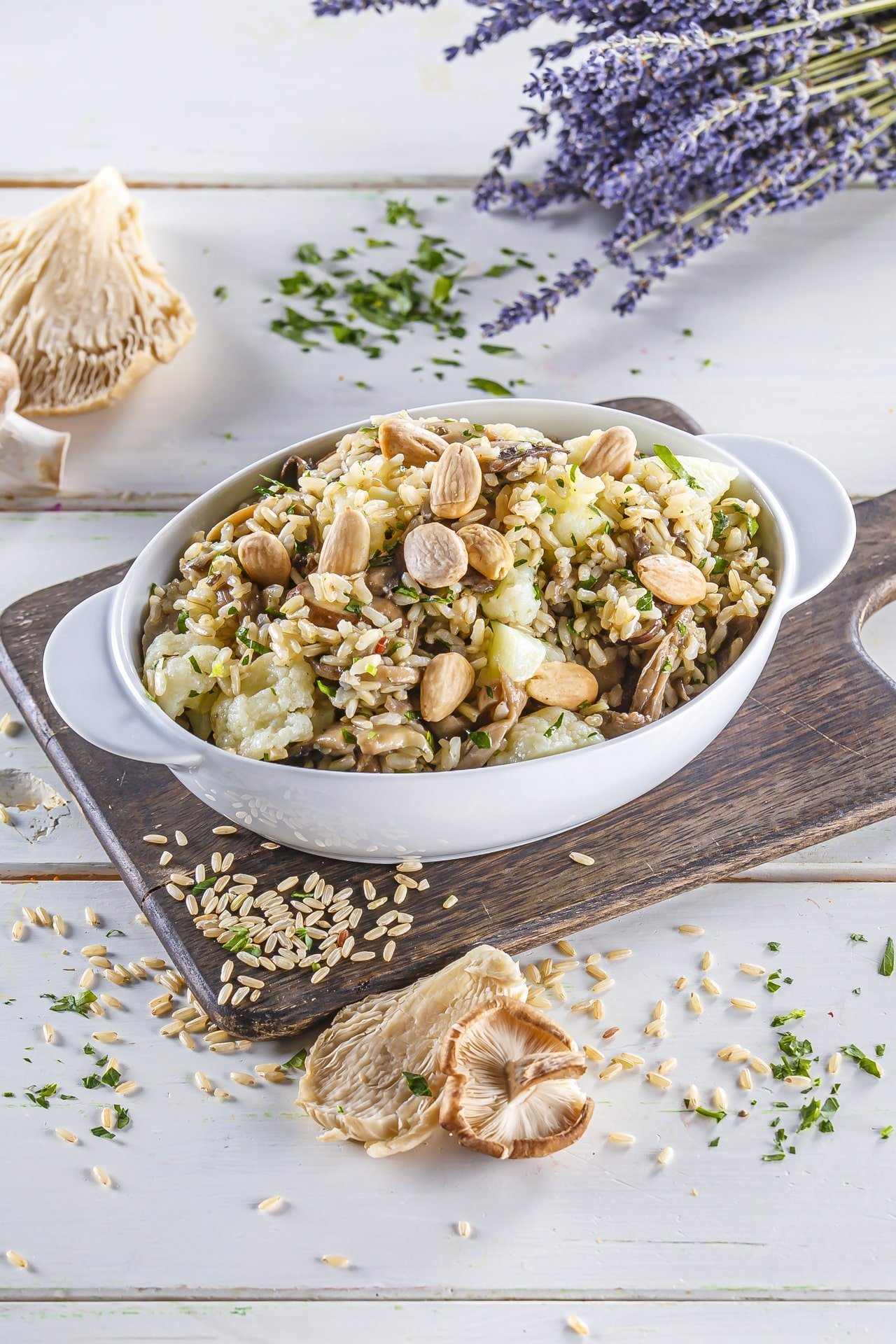 Arroz integral com couve-flor - Revista Veggie