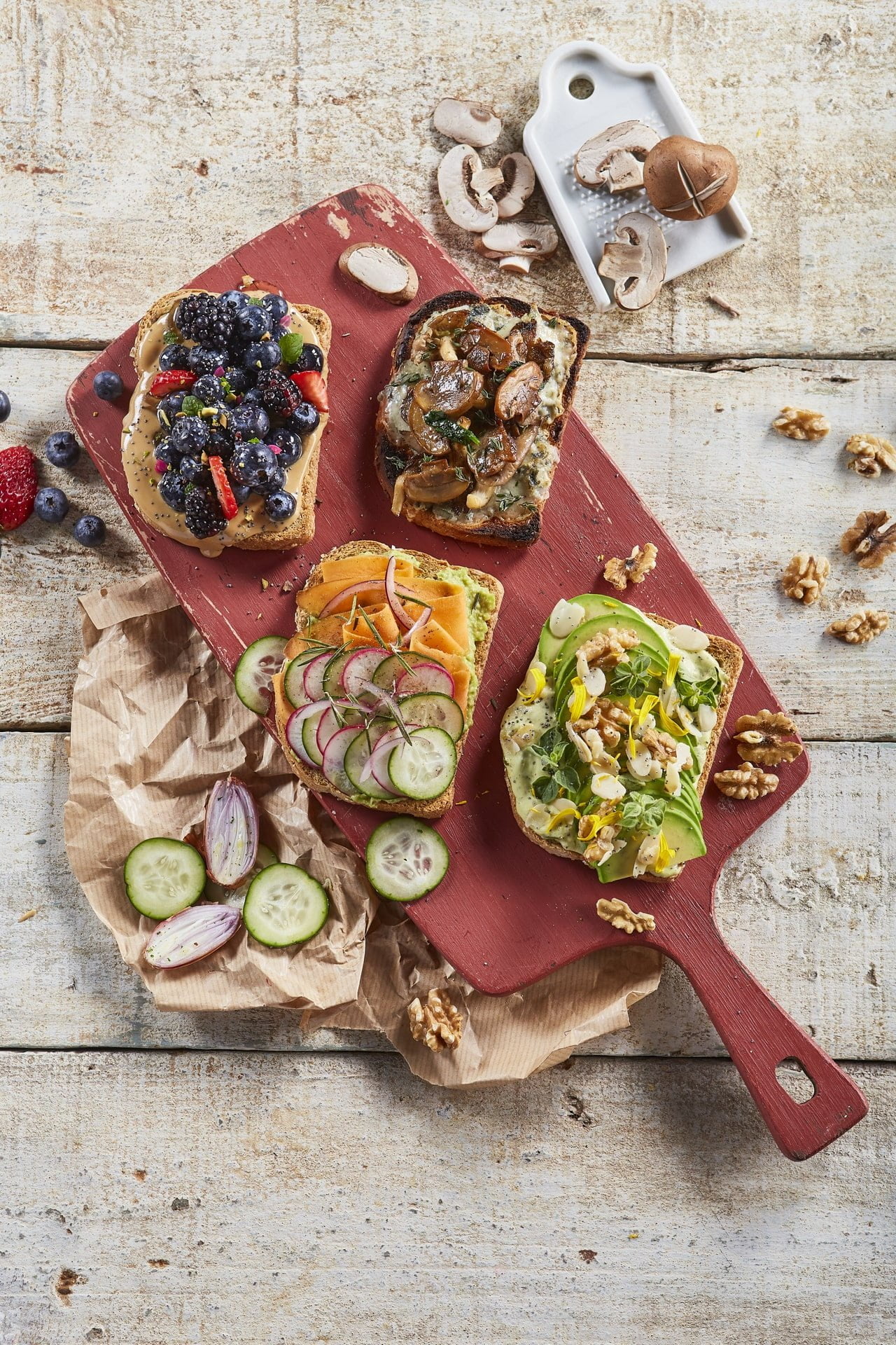 Mix de tostas - Revista Veggie